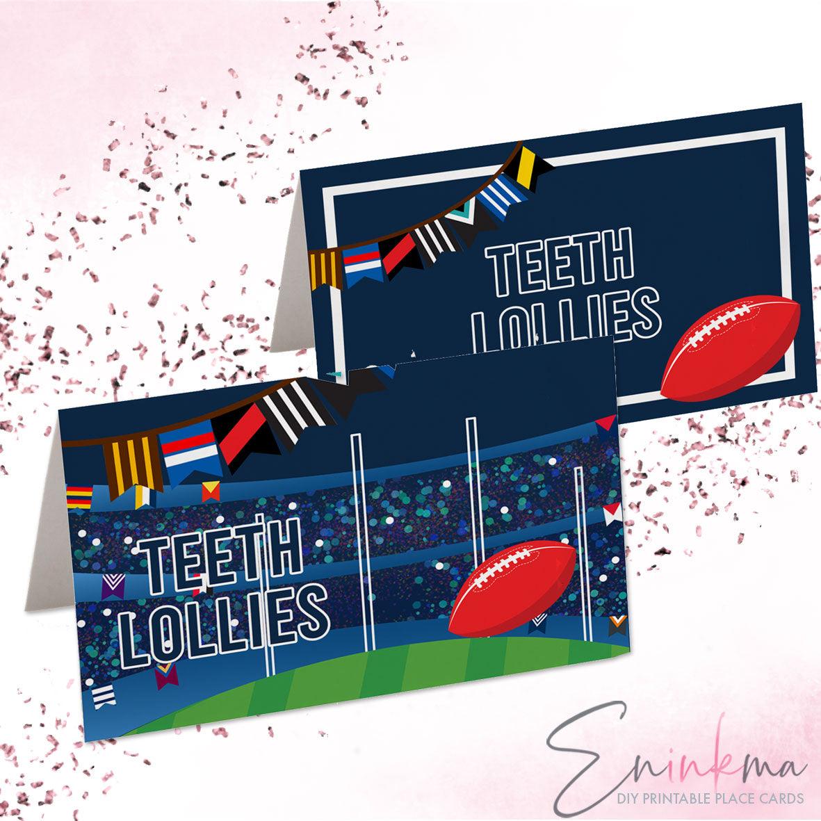 Aussie Rules Place Cards | Edit, Download and Print – Eninkma